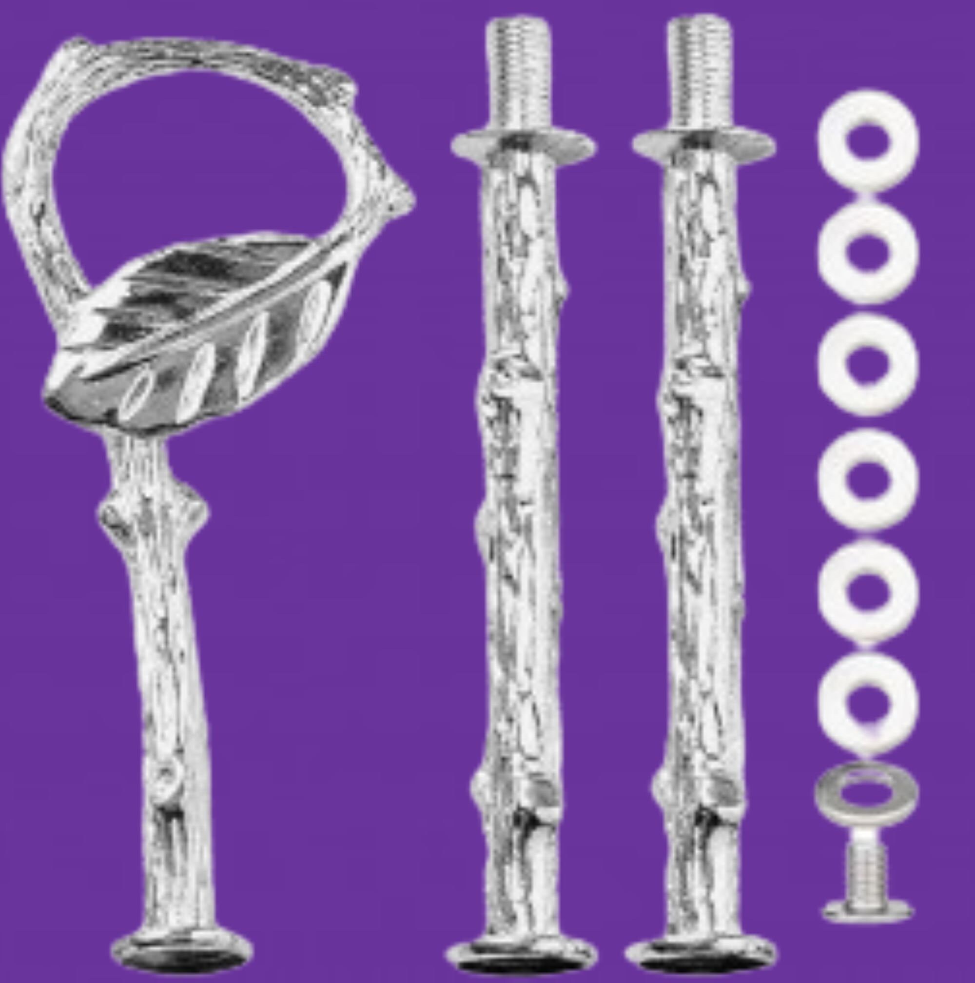 Tier Plate Hardware Silver or Gold Metal Round Leaf Handles Branch ...