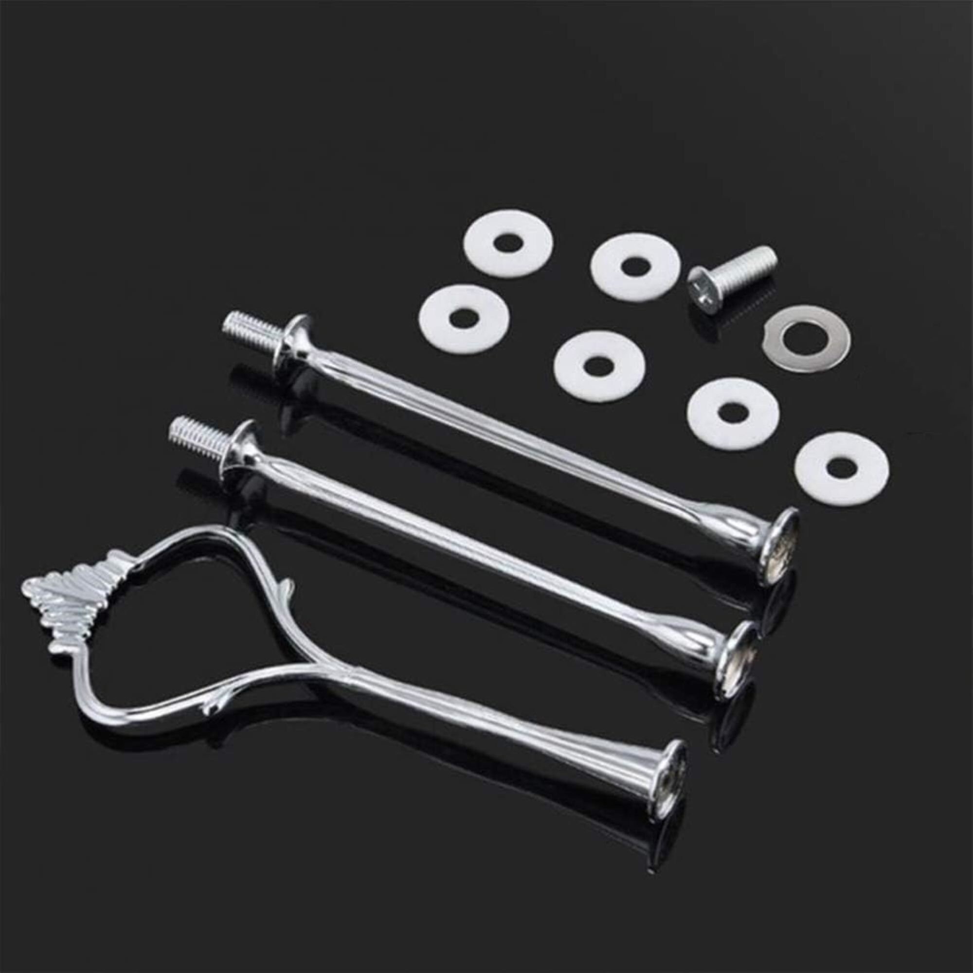 Tier Plate Hardware Silver Gold Black Pink Metal Florentine or Crown ...