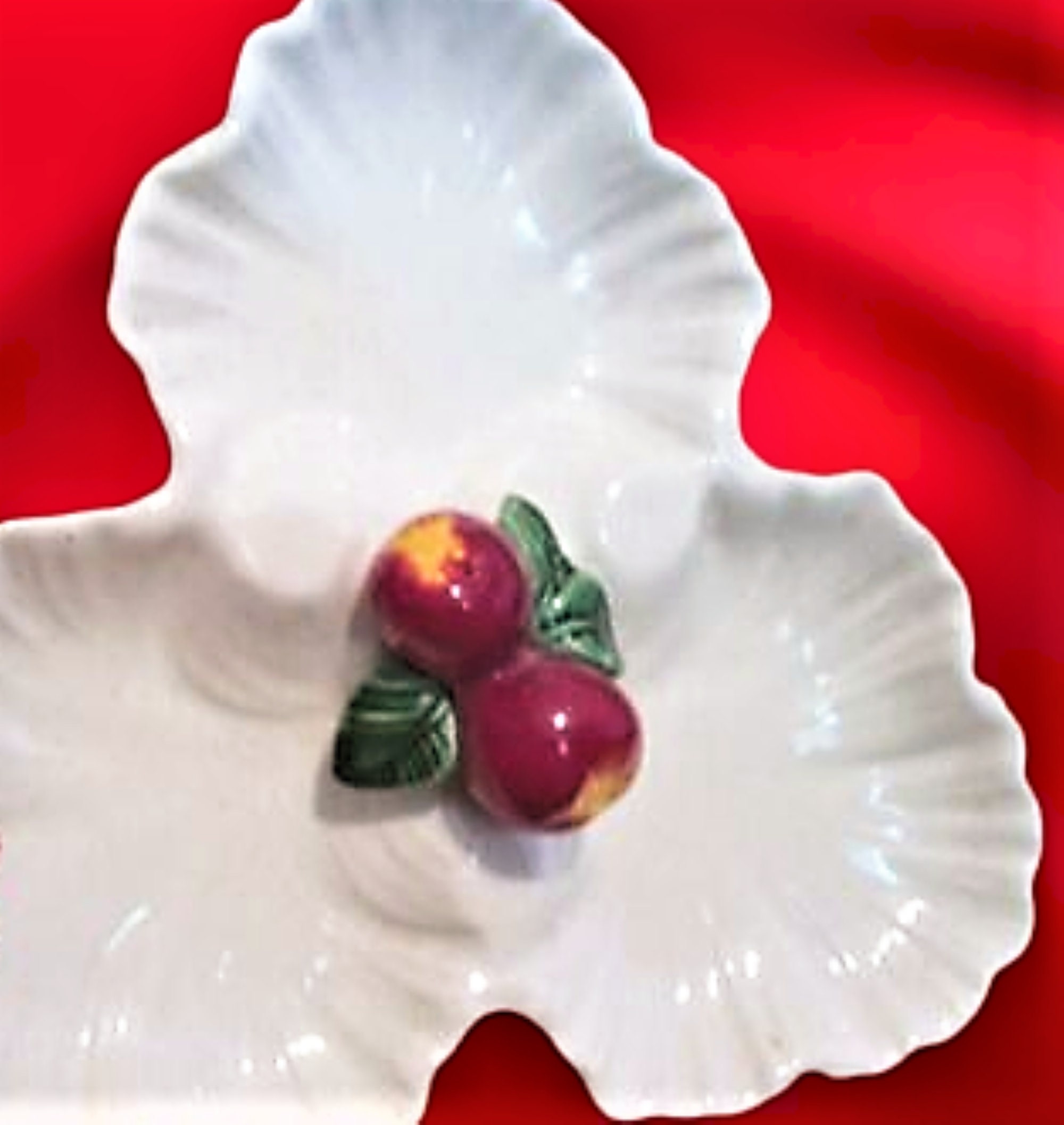 Red Apple Ceramic Platter Rare California Pottery Sectional Dish ...