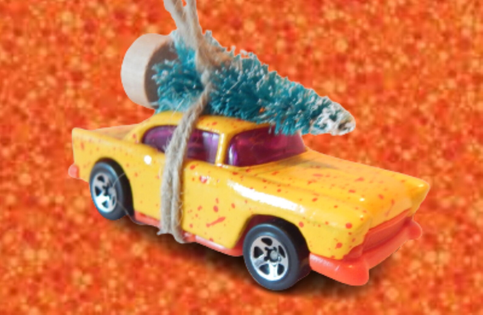 Belair 1955 Chevy Coupe With Sisal Tree Christmas Ornament Vintage 1996 ...