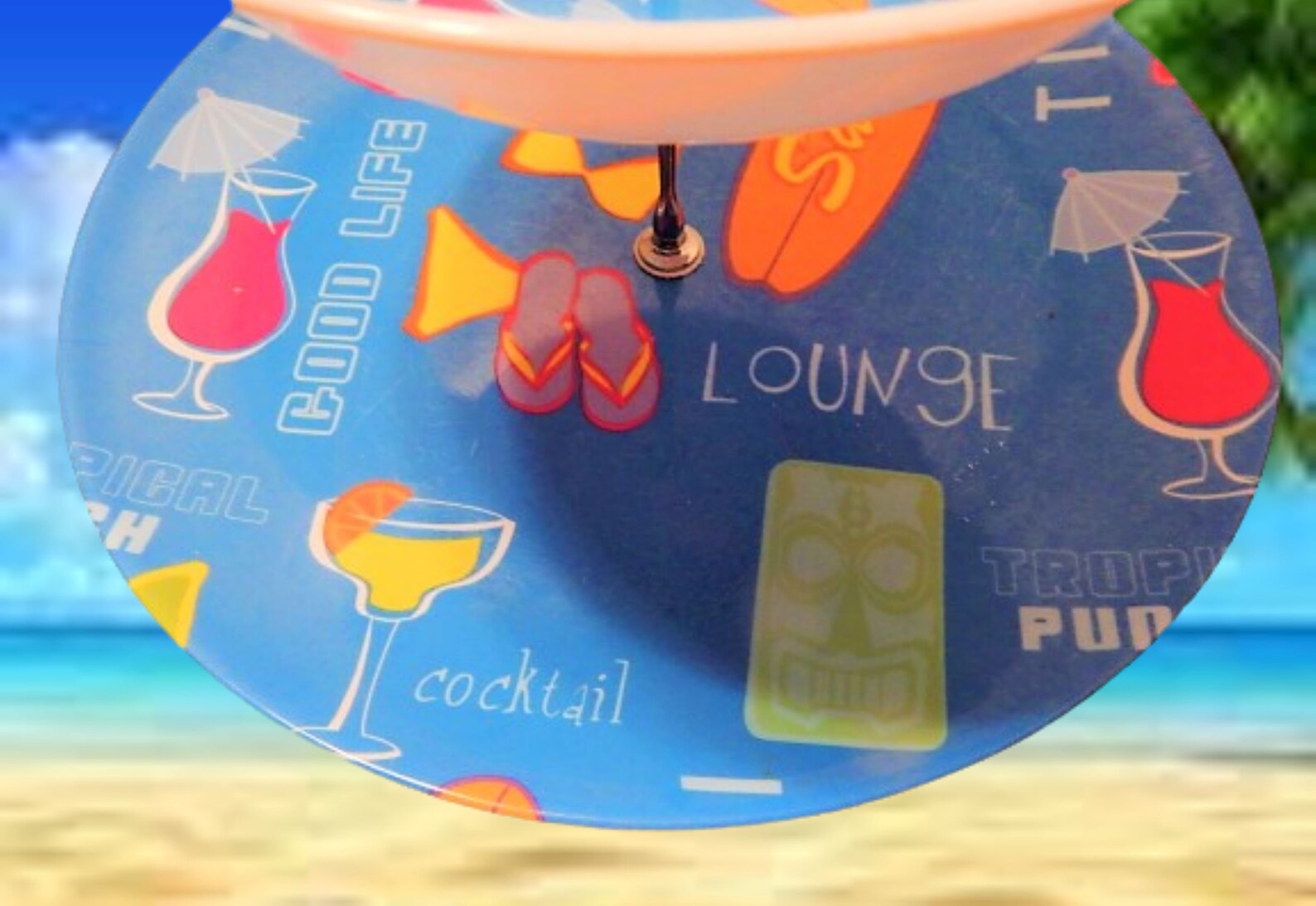 Two Tier TIKI BAR Serving Set Melamine Platter and Bowl Buffet - Etsy