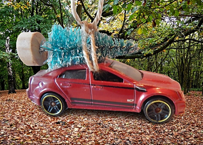 Hot Wheels Christmas Tree Ornament 2009 Cadillac CT5 V Mattel Toy Red ...