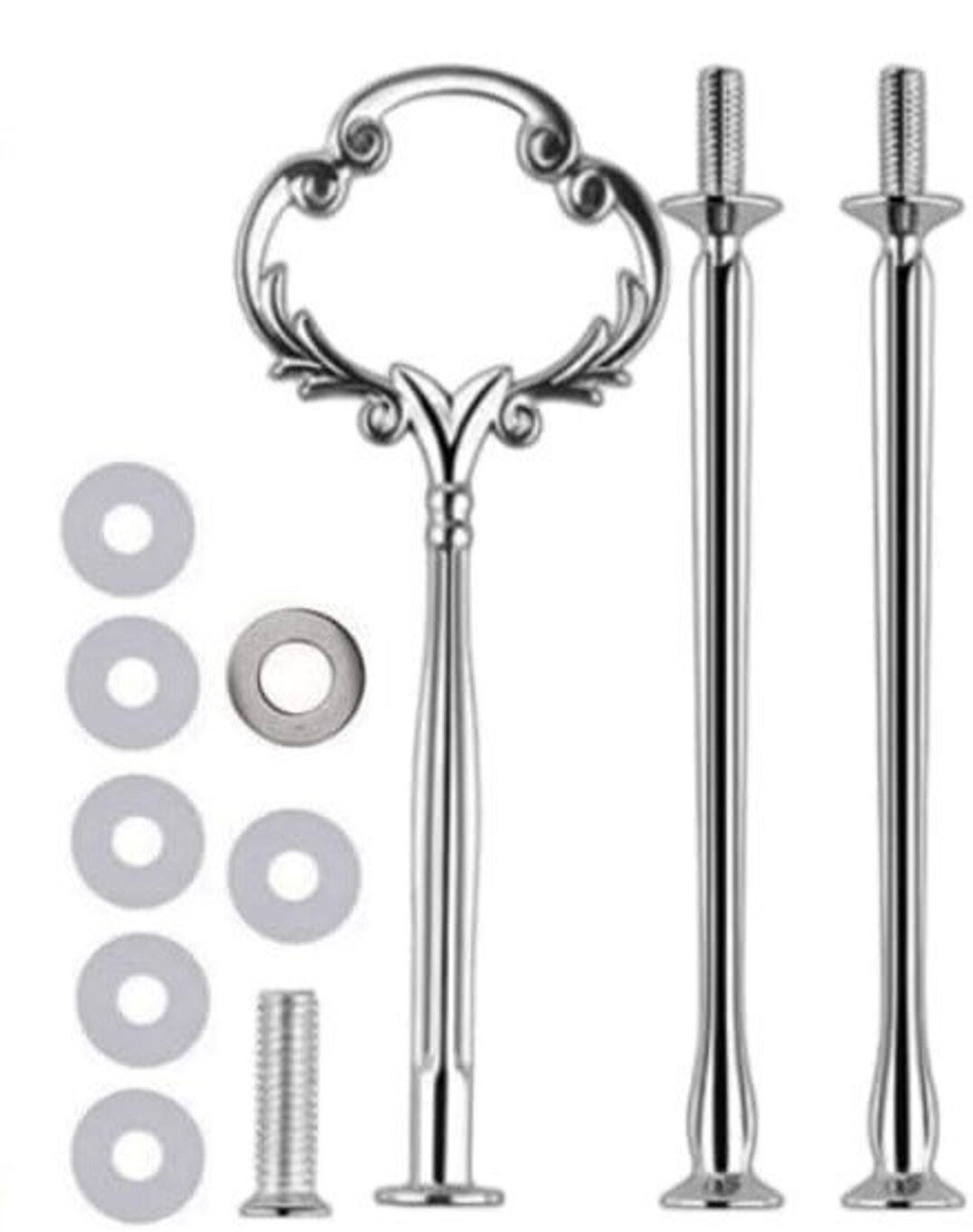 Tier Plate Hardware Silver Gold Black Pink Metal Florentine or Crown ...