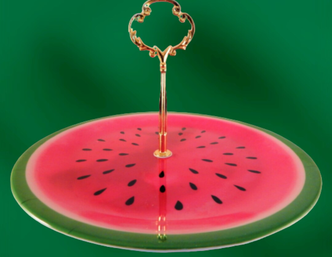 Single Layer Serving Tier New Melamine 9" Plate Watermelon BBQ Pool ...