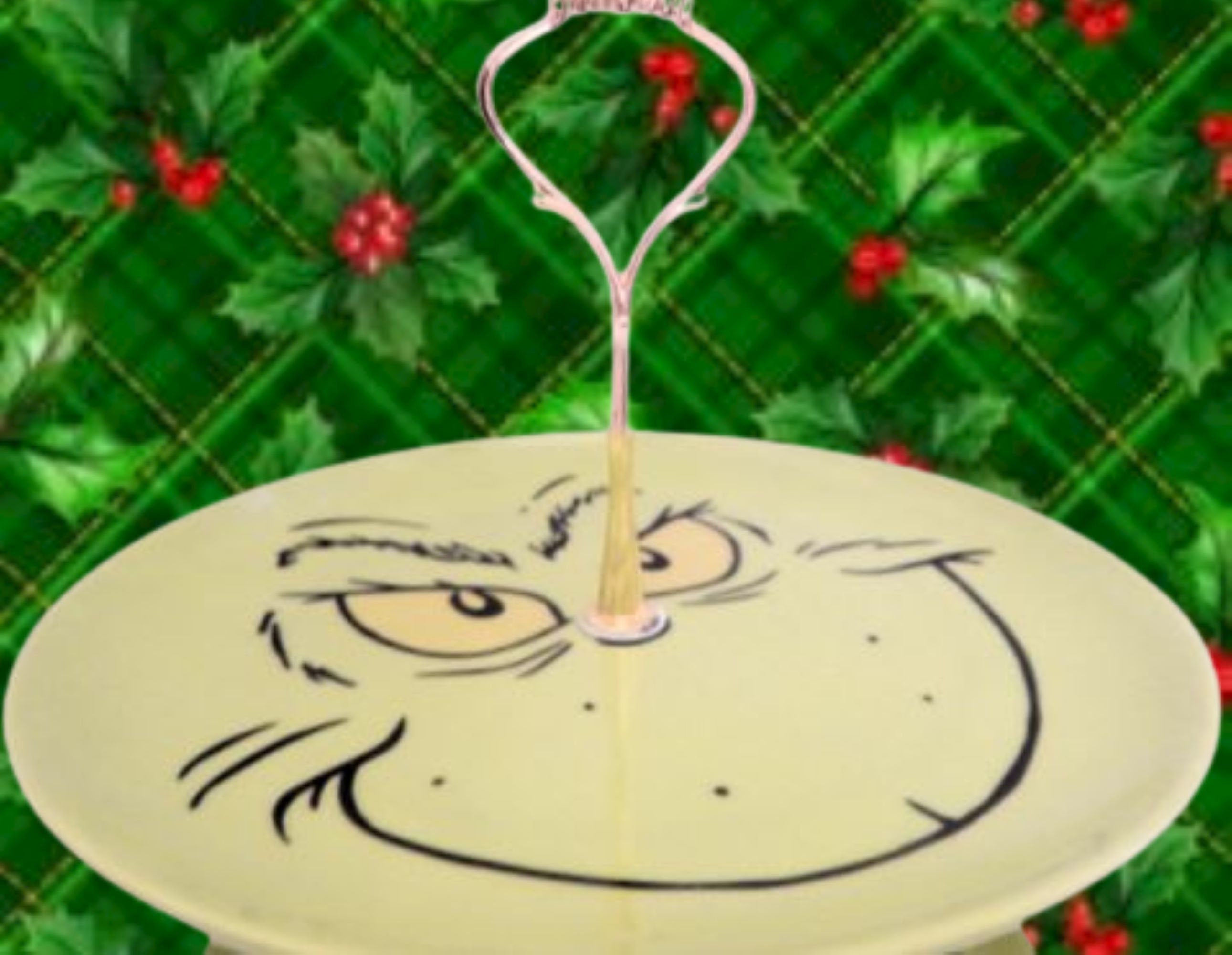 How the Grinch Stole Christmas 2 Tier Serving Dish Set 8 Round Plate 13 ...