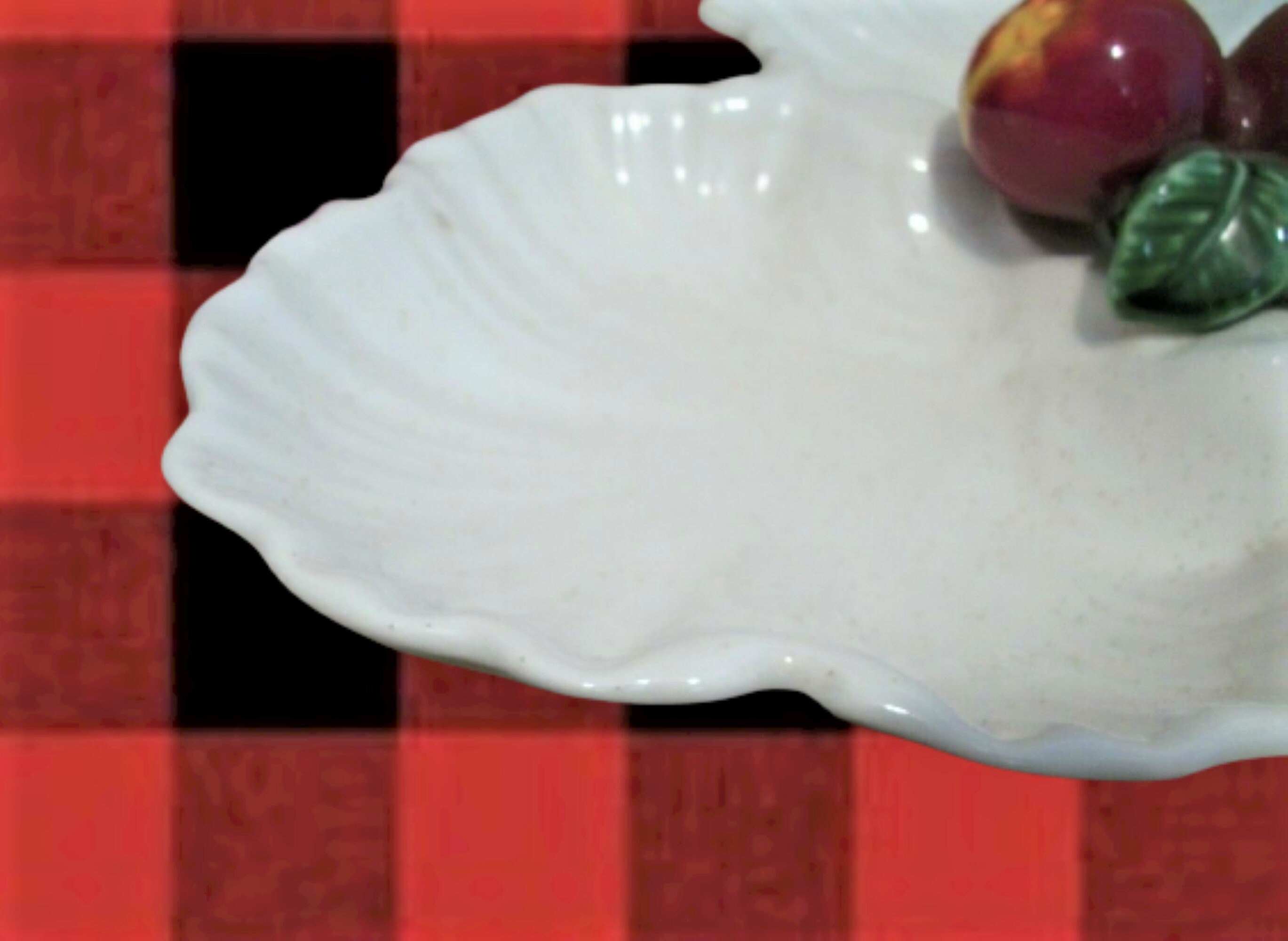Red Apple Ceramic Platter Rare California Pottery Sectional Dish ...