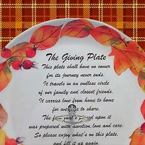Fall Foliage GIVING PLATE Yellow and Orange Leaves Serving Platter ...