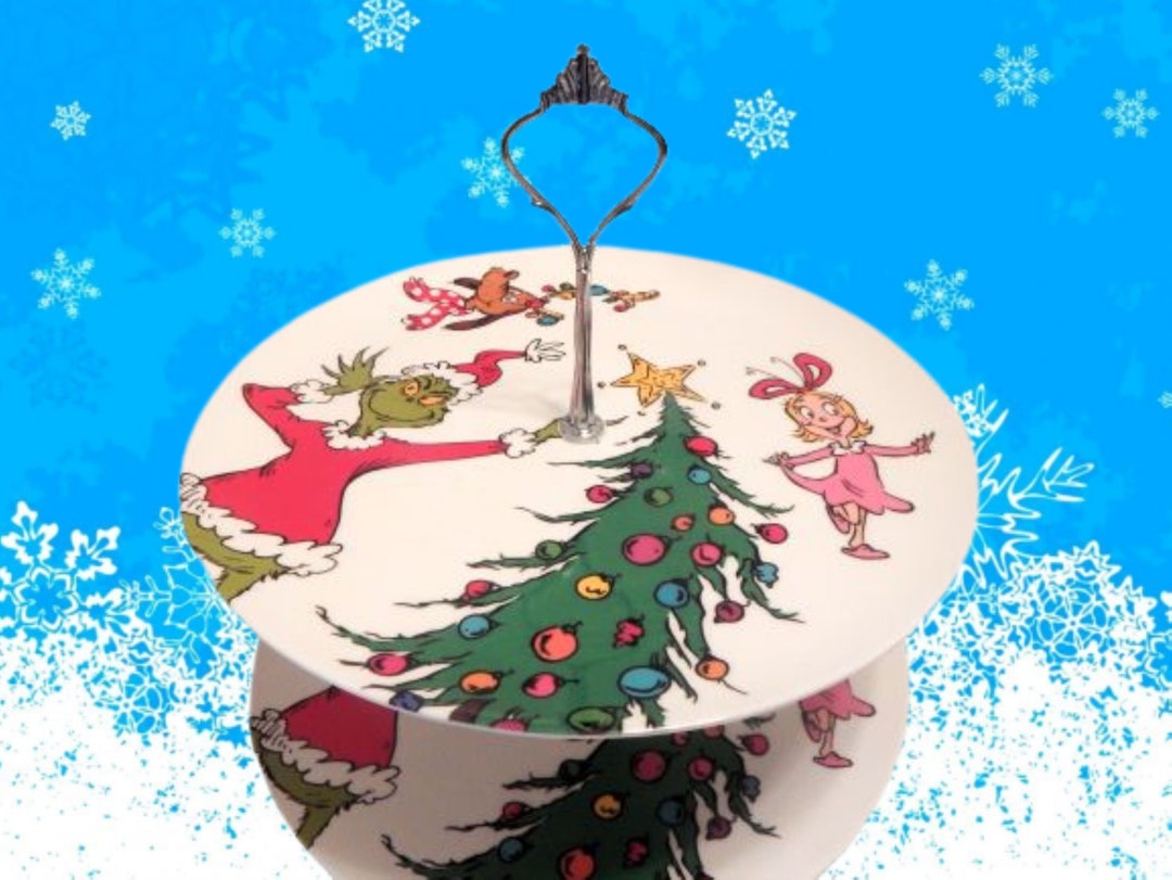 Two Tier Grinch Party Dish Set How the Grinch Stole Christmas - Etsy UK