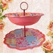 Two Tier Snack Serving Set Pioneer Woman Melamine Delaney Floral Dishes ...
