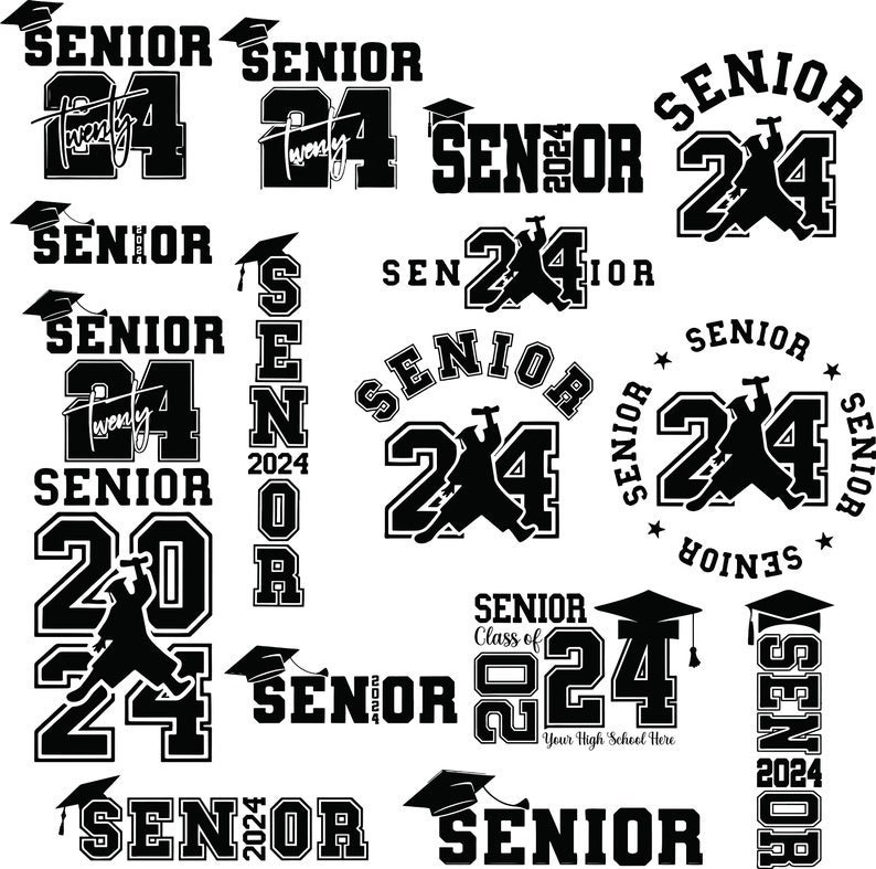 Senior 2024 SVG, Class of 2024 SVG, 2024 Graduate, Seniors, Graduation ...