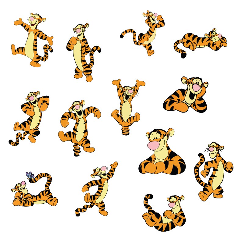 Tigger Svg Bundle, Tigger Svg, Tigger Cut File, Tigger Face Svg ...