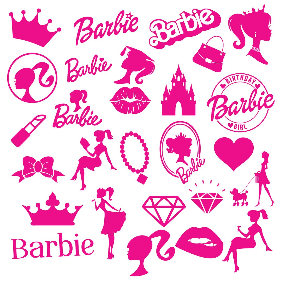 Dolly Svg Bundle, Pink Doll Svg, Princess Silhouette, Girl Svg, Sticker ...