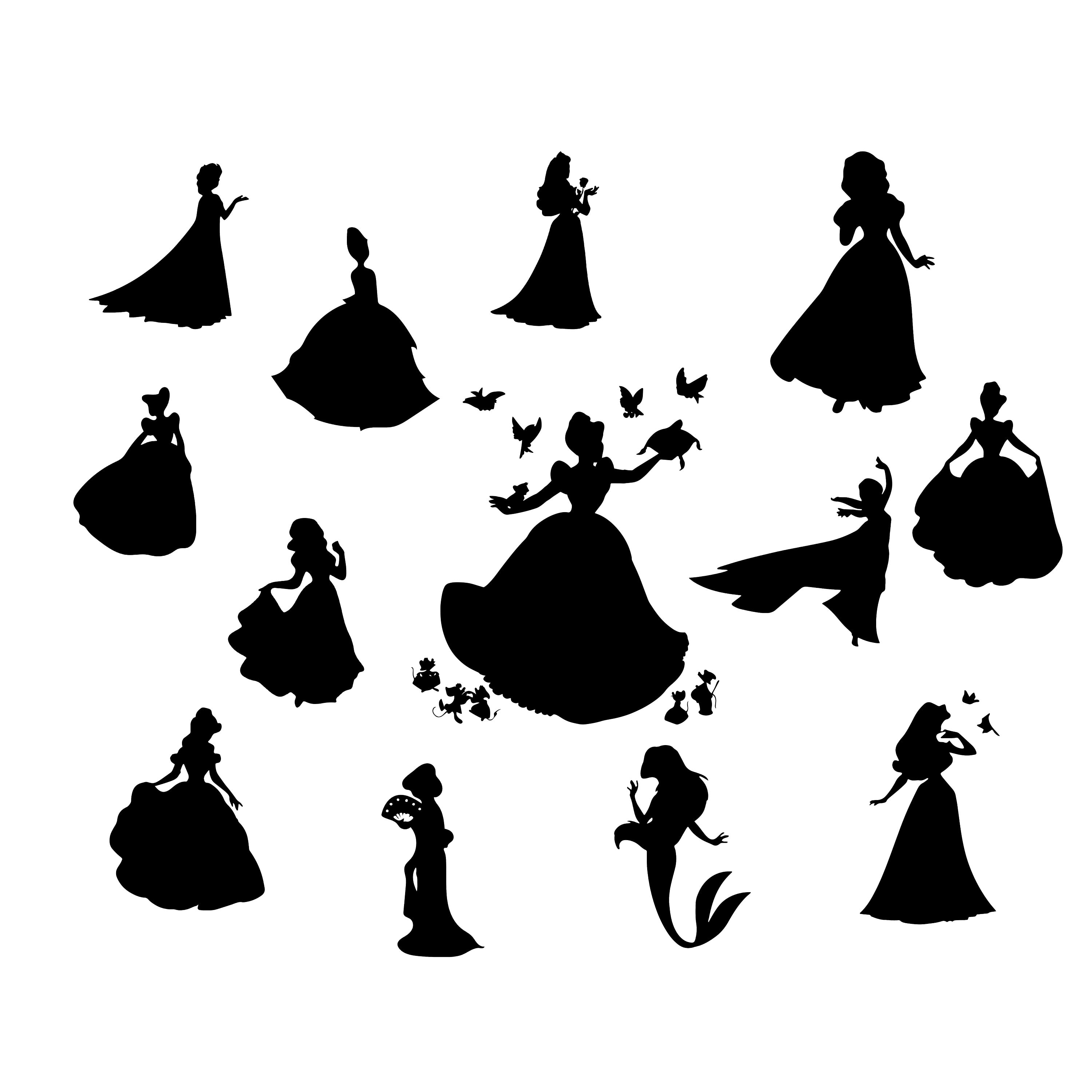 Princess Svg Bundle, All Princess SVG, Princess Clipart, Vinyl Cut File ...