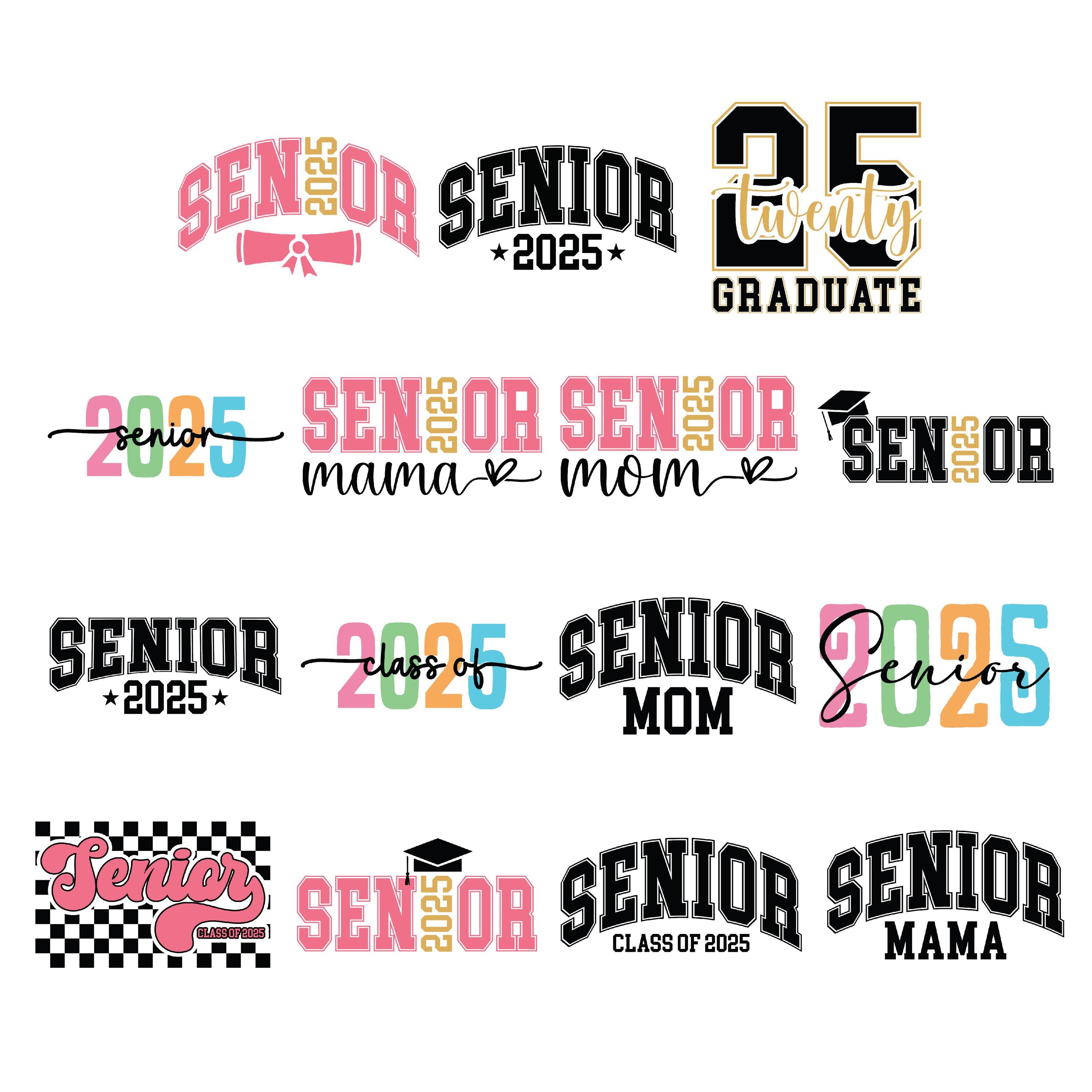 Senior 2025 Svg, Bundle Senior 2025 Svg, Class of 2025 Svg, Graduation ...
