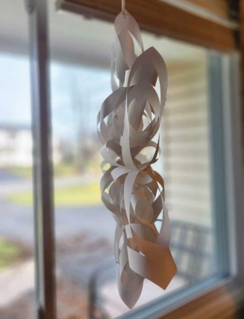 Set of 3 DIY Large Paper Snowflakes,pre-cut,kit for DIY Decoration ...
