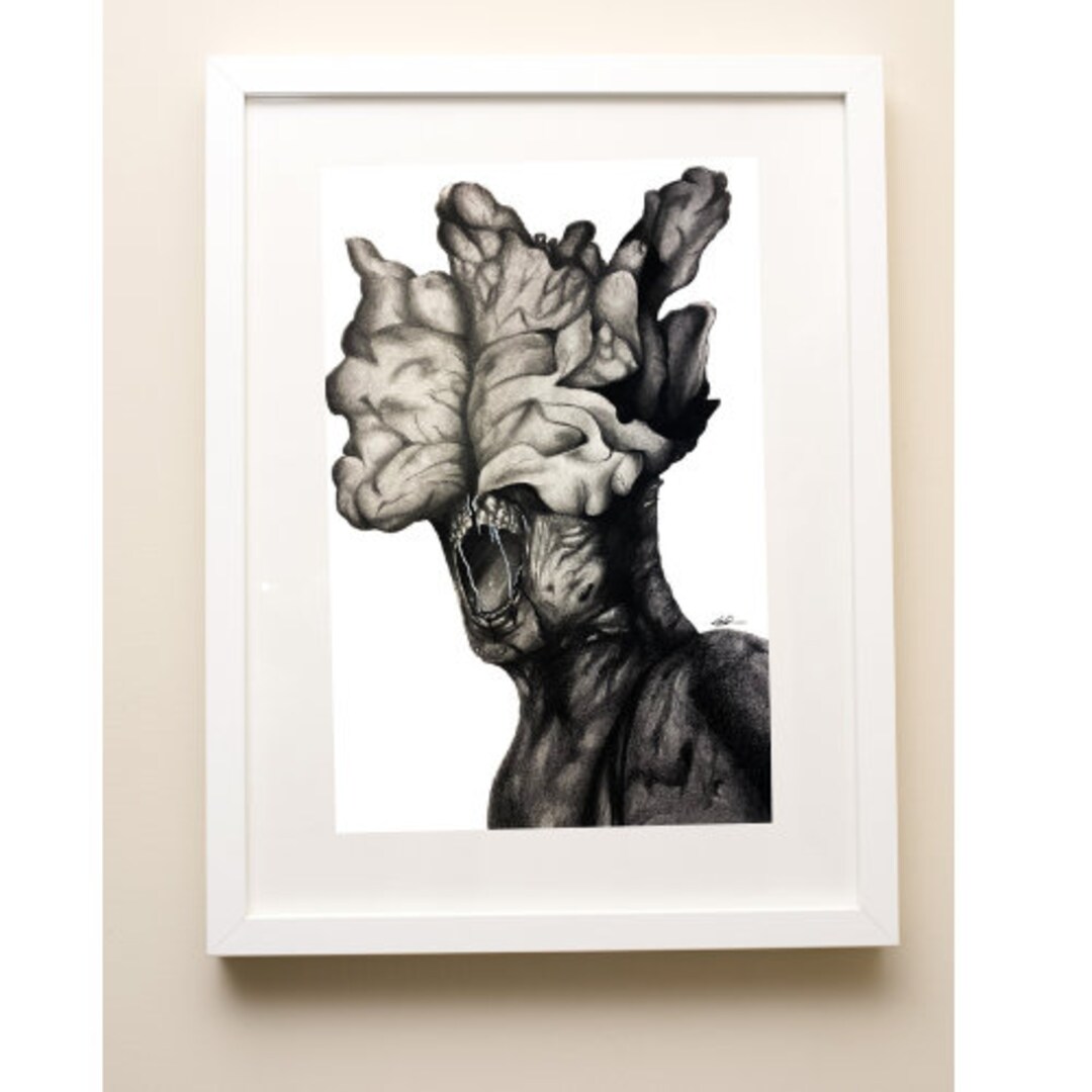 Clicker Zombie - the Last of Us Hand Drawn Print - Etsy
