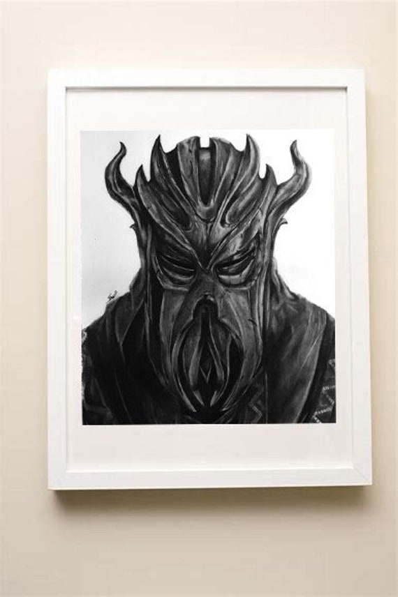 Miraak Elder Scrolls Skyrim Hand-drawing Print - Etsy