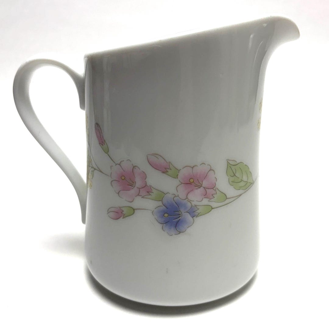 Vintage Corelle Pastel Bouquet Creamer by Corning | 10 Oz Pink Blue ...
