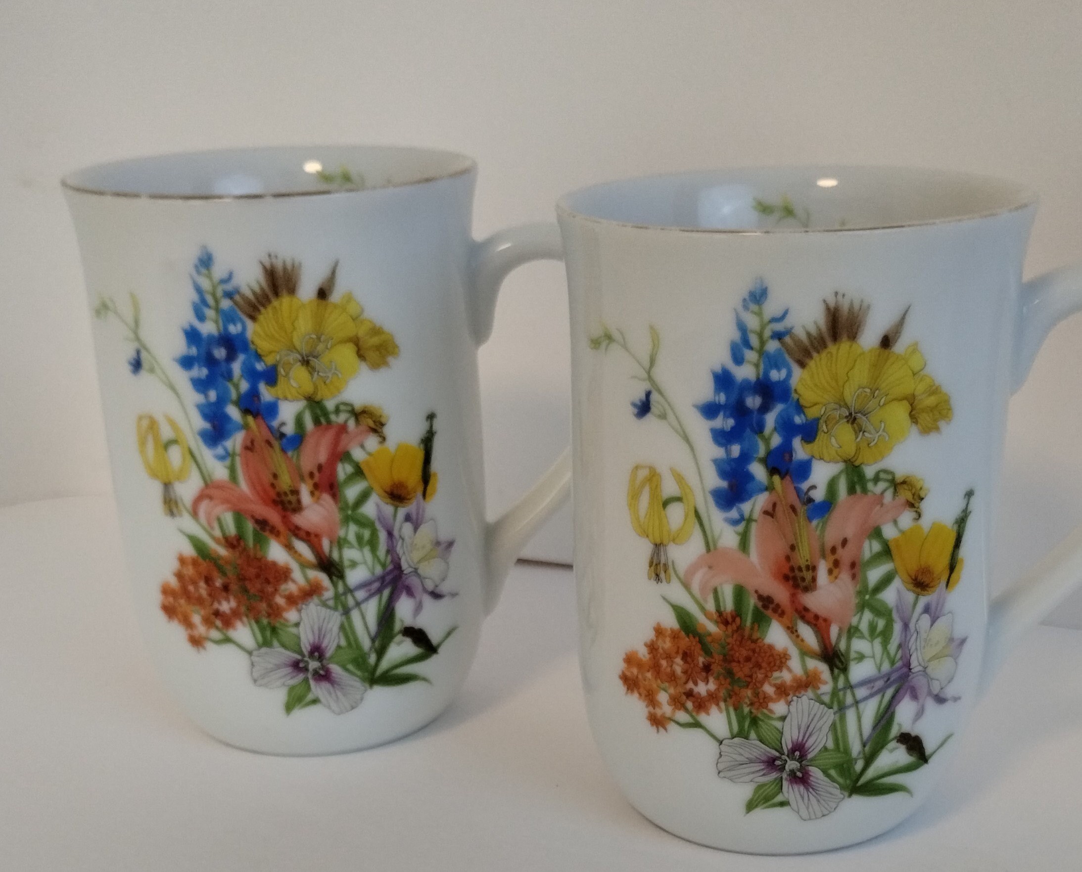 Otagiri Japan Rose Baxter Wildflower Floral Mug Gold Rim Vintage Coffee ...
