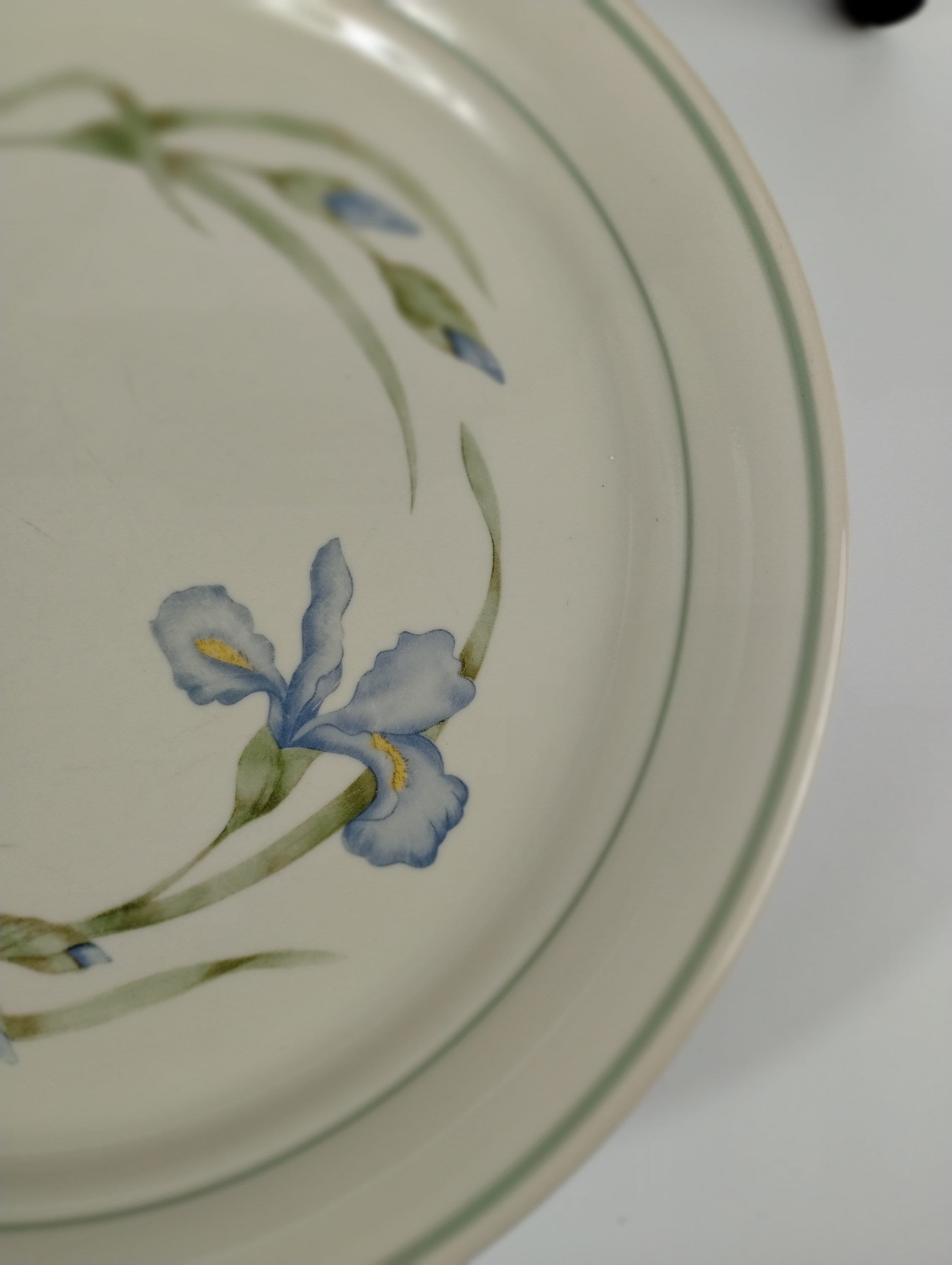 Vintage Corelle Corning Cornerstone Floral Blue Iris Dinner Plates 10. ...