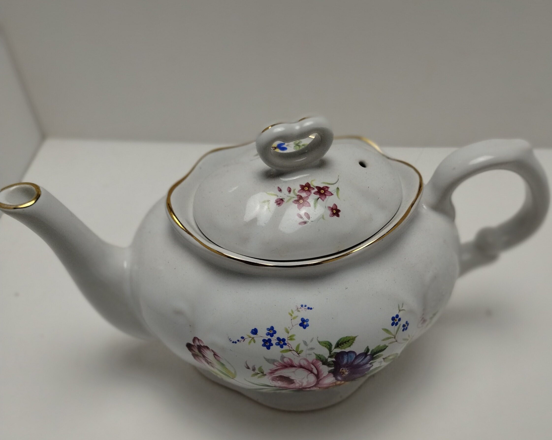 Made in England Porcelain Floral Teapot - Etsy
