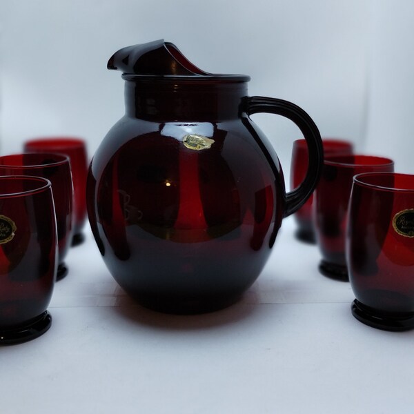 Ruby Red Depression Glass - Etsy