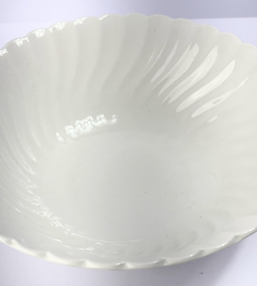Vintage Johnson Brothers Snow White Regency Spiral Scalloped 8 Inch ...