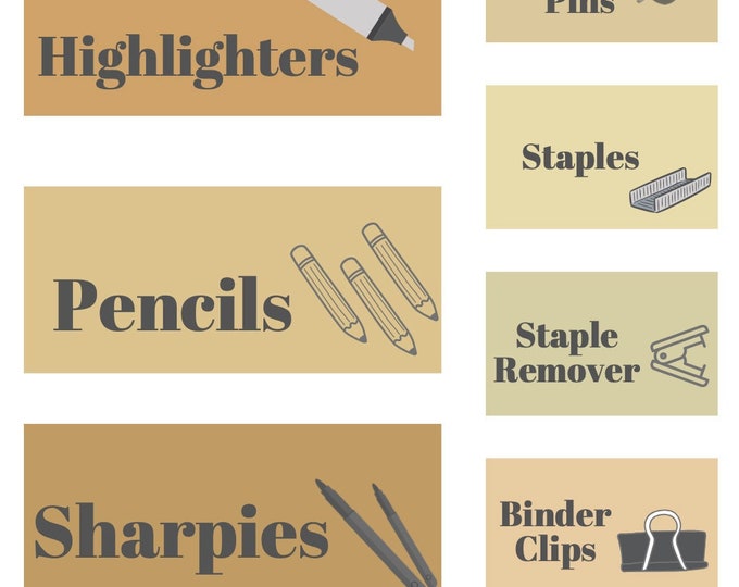 Teacher Toolbox Labels Neutral Color Theme - Etsy