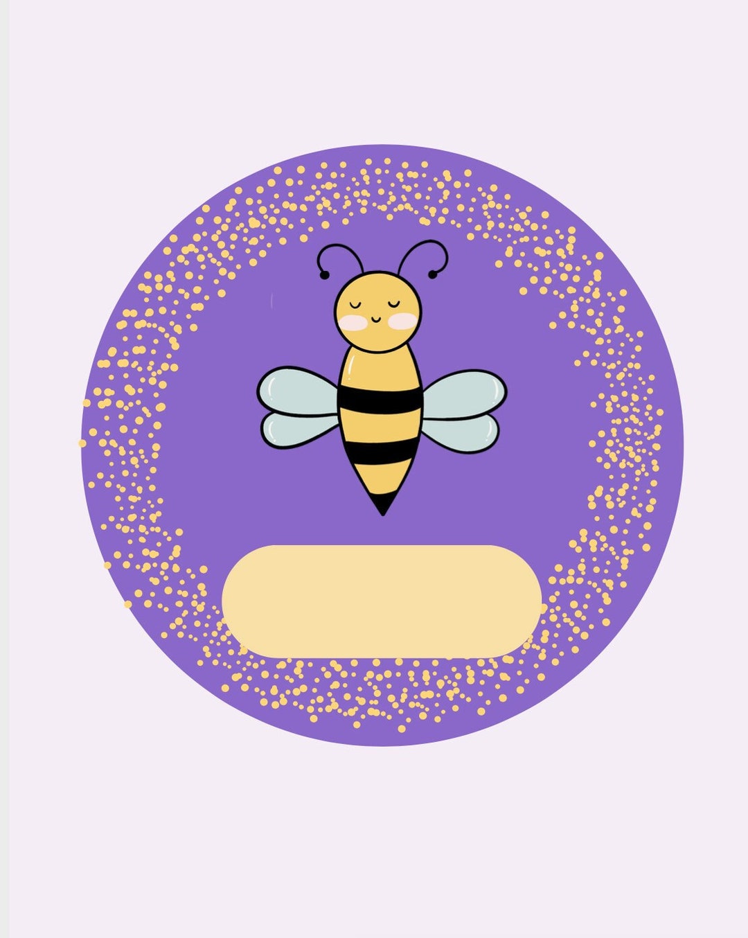 Bee Theme Name Tags or Labels - Editable - Etsy