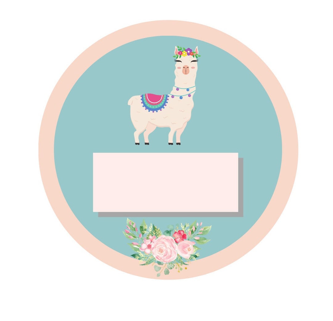 Llama Name Tags or Labels - Editable - Set of 20 - Etsy