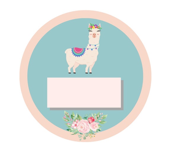 Llama Name Tags or Labels Editable Set of 20 - Etsy