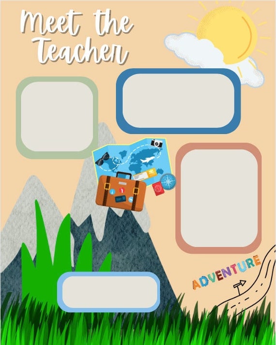 Meet the Teacher Fillable Template Travel Theme - Etsy