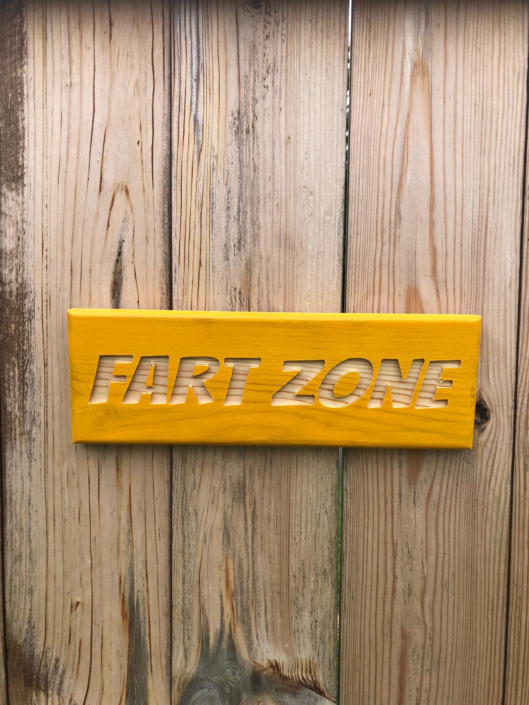 Fart Zone Sign 1" Thick. Painted Background With Natural Wood Lettering ...