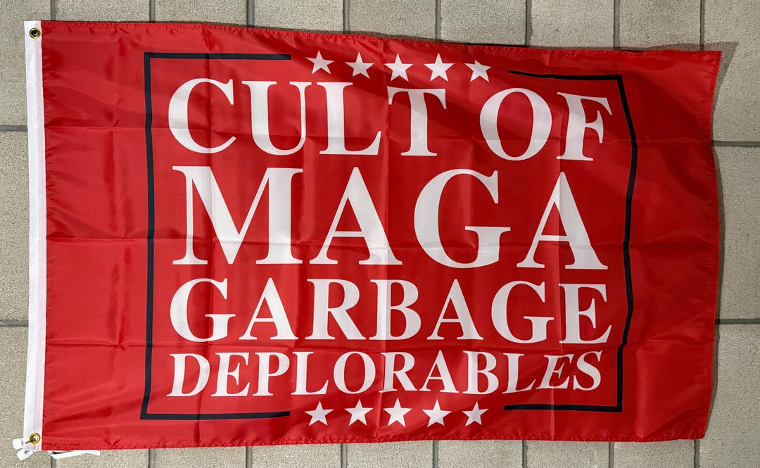 Deplorable Garbage for Donald Trump Flag FREE SHIP Maga Jd Vance Republican God Freedom Save ...