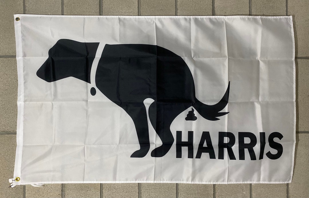 Donald Trump Flag FREE SHIP Dog Poop on Harris Dump on Kamala Freedom ...