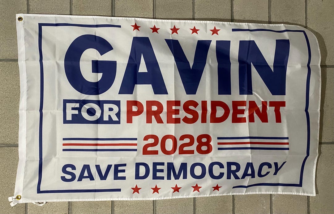 Gavin Newsom for President 2028 Flag FREE SHIP Cali Blue America First ...