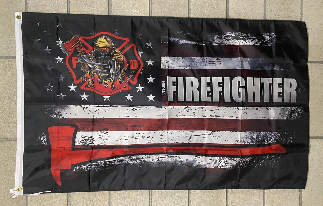 Firefighter Flag FREE SHIP First Responder Hero 9/11 Volunteer Fight ...