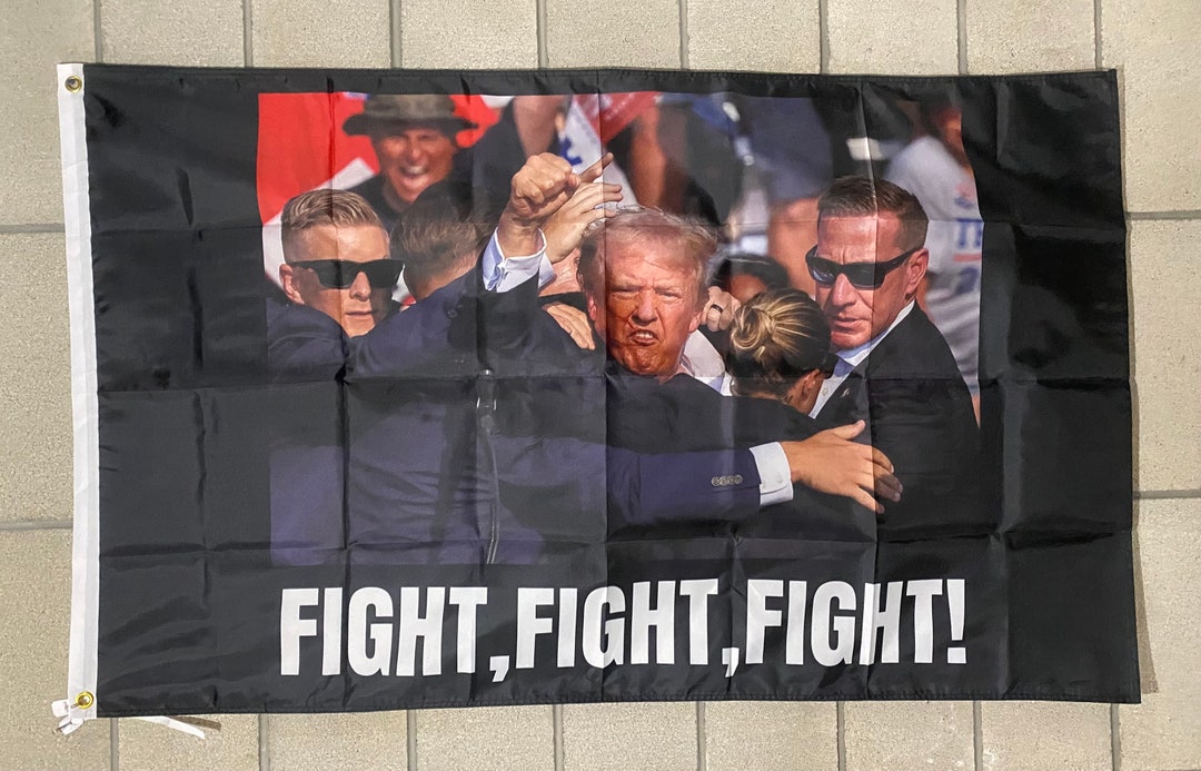 Donald Trump Shooting Fight Flag FREE SHIP Take America Back Maga ...