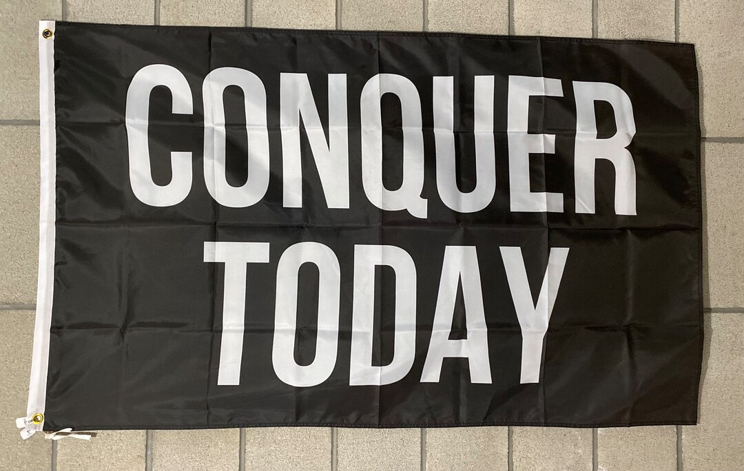Gym Motivation Flag FREE SHIP Conquer Today Lift Athlete Man Cave Get ...