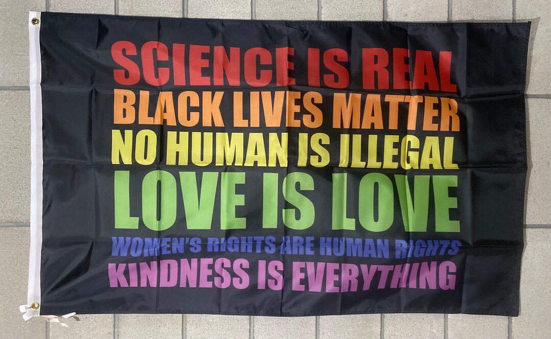 Equality Flag FREE SHIP No Human is Illegal LGBTQ+ Pride Justice Love ...