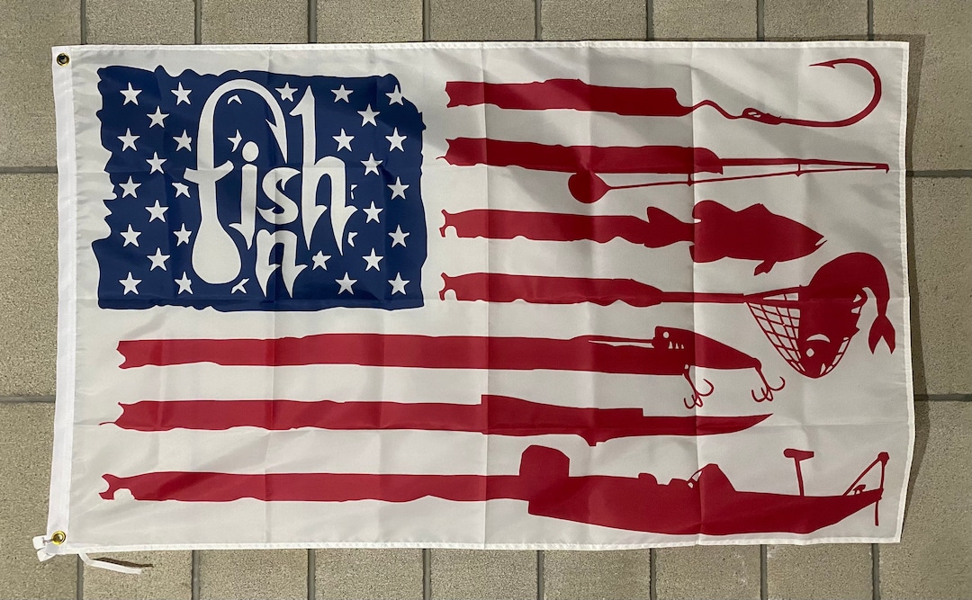American Fisherman Flag FREE SHIP Hunt Fish Shoot Live Bass Walleye ...