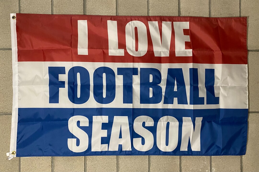 I Love Football Season Flag FREE SHIP Fall Tailgate Exercise Sport ...