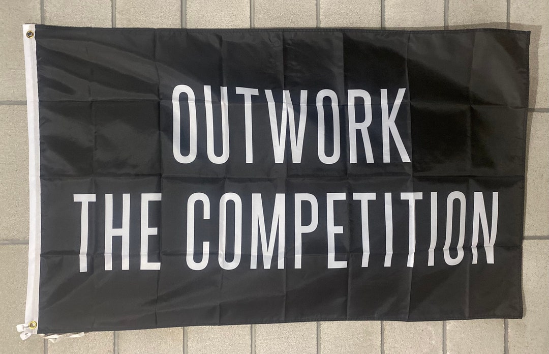 Gym Motivation Flag FREE SHIP Outwork the Competition Train Lift ...