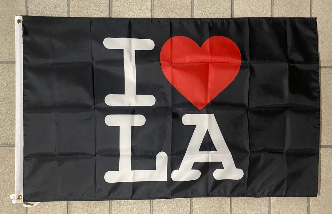 I Love Los Angeles Flag FREE SHIP Dominate Motivate Work Hard Heart ...
