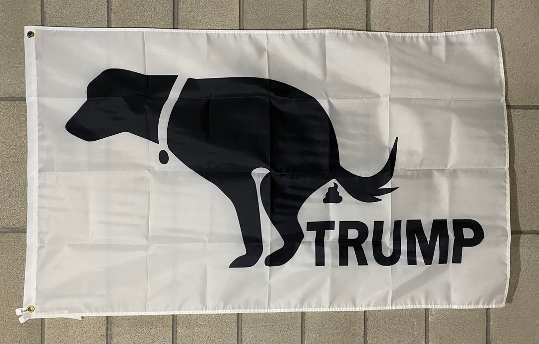 Joe Biden Flag FREE SHIP Dog Poop on Donald Trump Vote Blue Pres ...