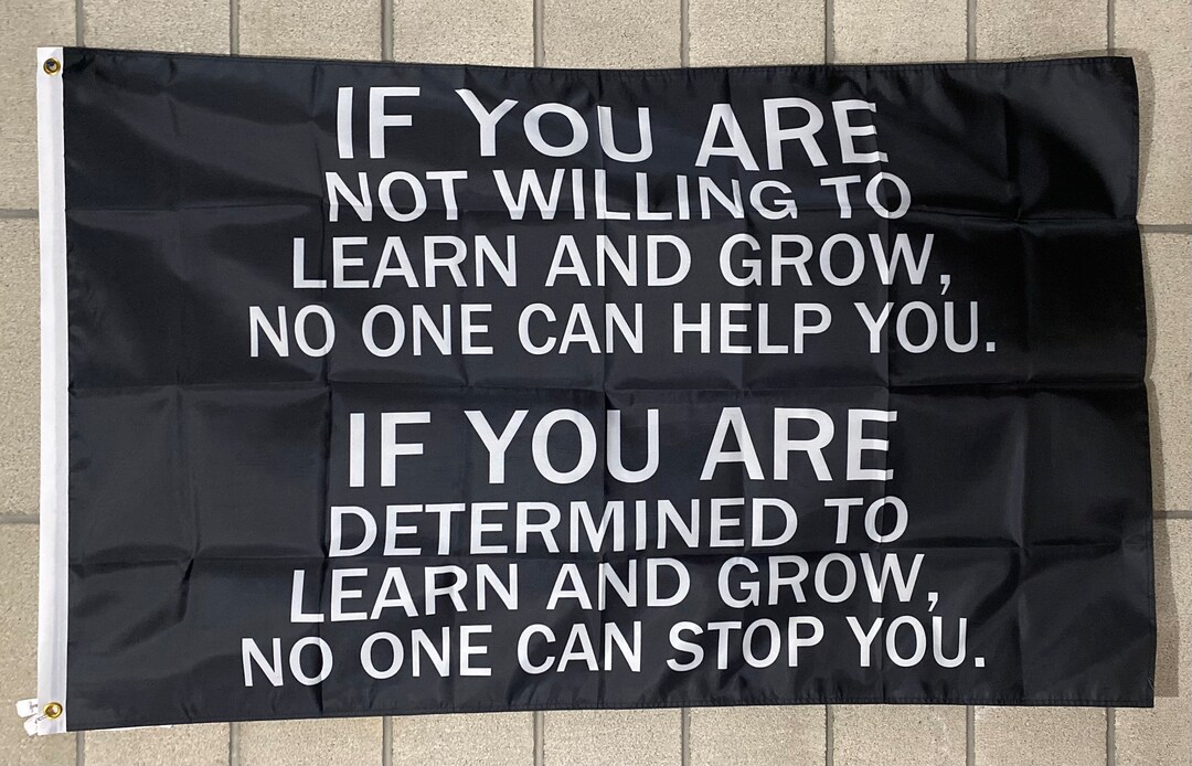 Gym Motivation Flag FREE SHIP Learn and Grow Unstoppable Athlete Man ...