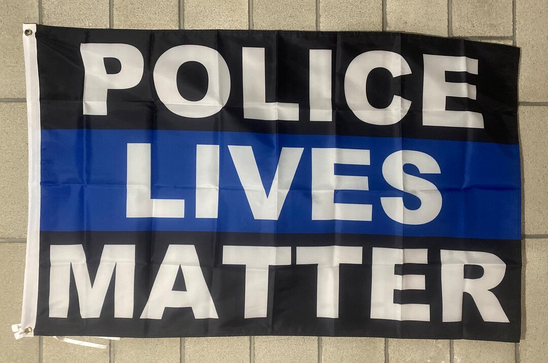 Support the Police Flag FREE SHIP Blue Lives Matter Back the Blue Law ...