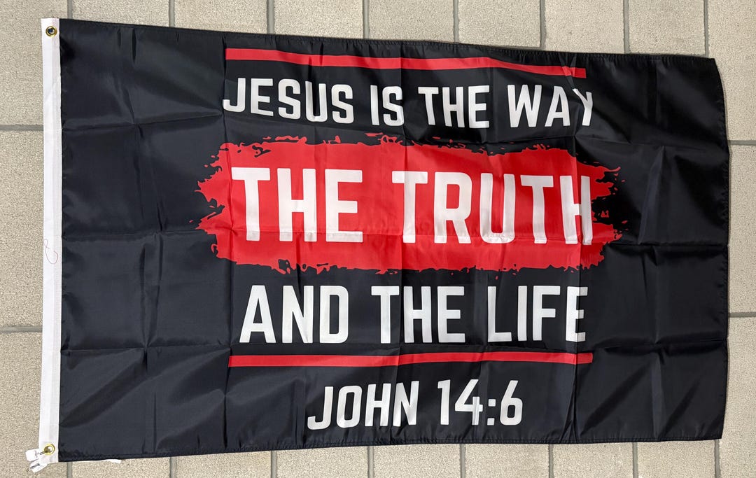 Christian Faith Flag FREE USA SHIP Prayer Truth John 3:16 Freedom Jesus ...