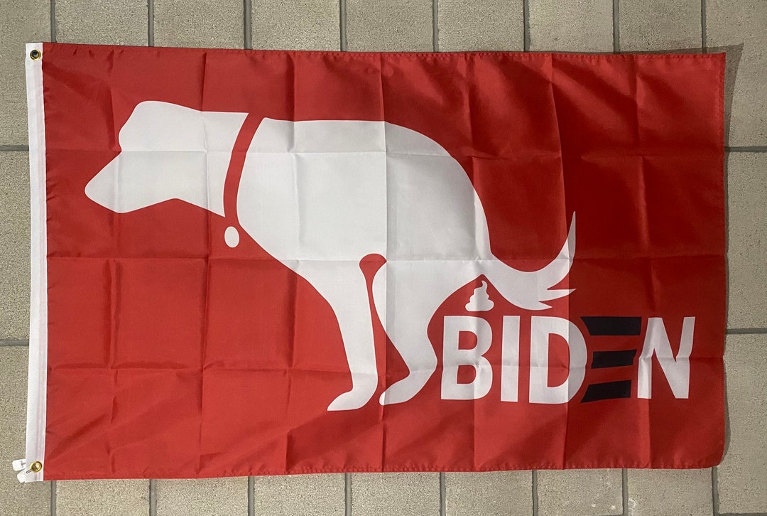 Donald Trump Flag FREE SHIP Dog Poop on Biden Dump on Joe Freedom Save ...