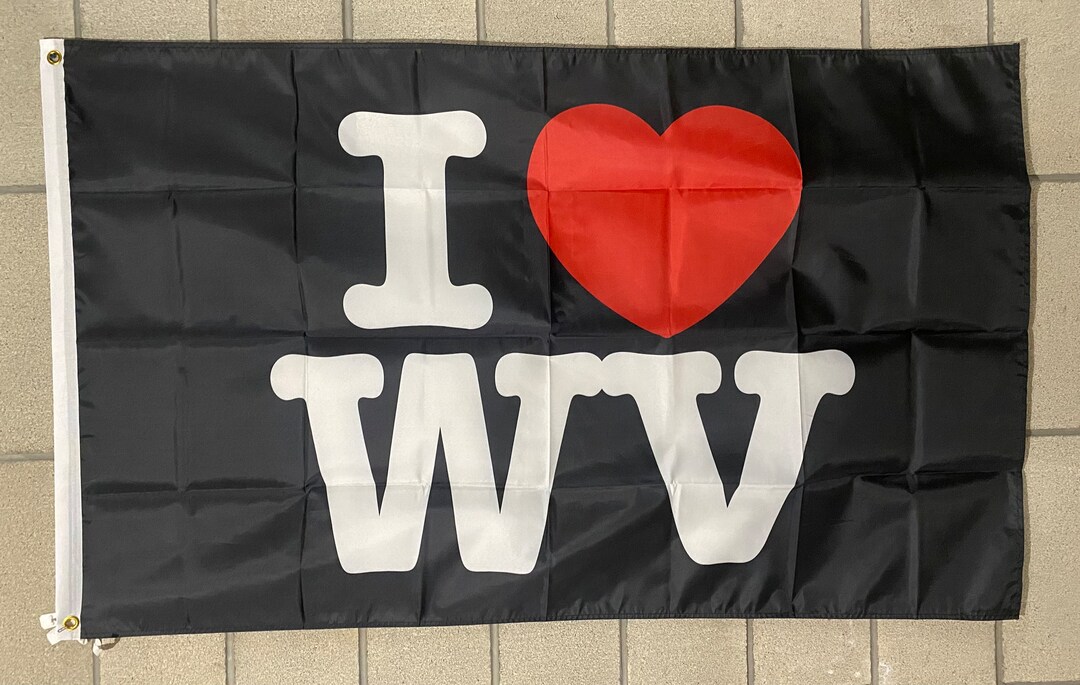 I Love West Virginia Flag FREE SHIP Dominate Motivate Work Hard Heart ...